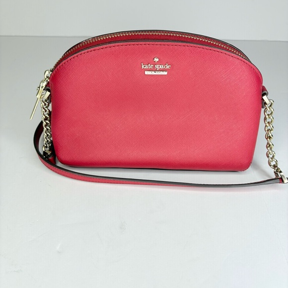 kate spade | Bags | Kate Spade Spencer Cherry Red Silver Chain Detail ...